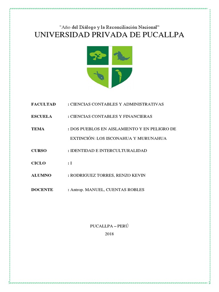 Isconahua y Murunahua | PDF | Autodeterminación | Derechos humanos