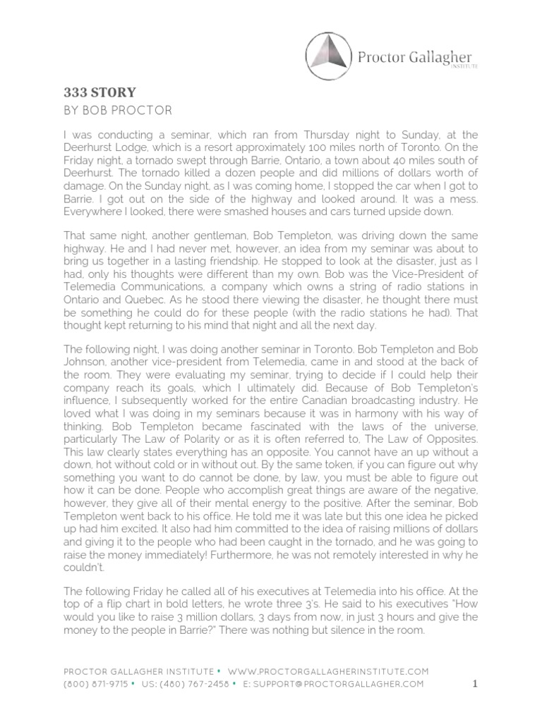 The 333 Story: Transforming Challenges | PDF | Politics