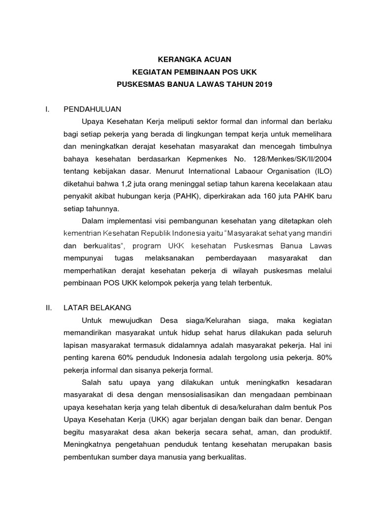 Kak Pembinaan Pos Ukk | PDF