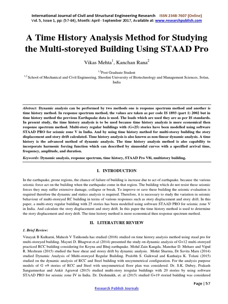 A Time History Analysis Method-4689 | PDF | Civil Engineering ...