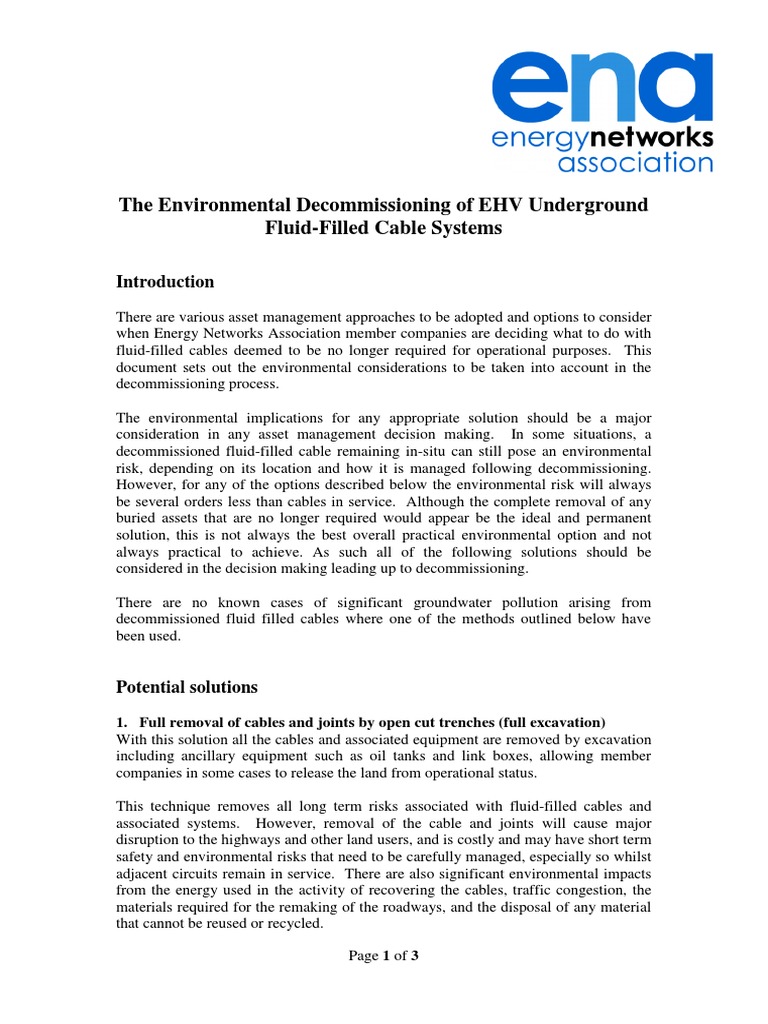 Environmental Decommissioning - FFC Systems - Final | PDF | Risk