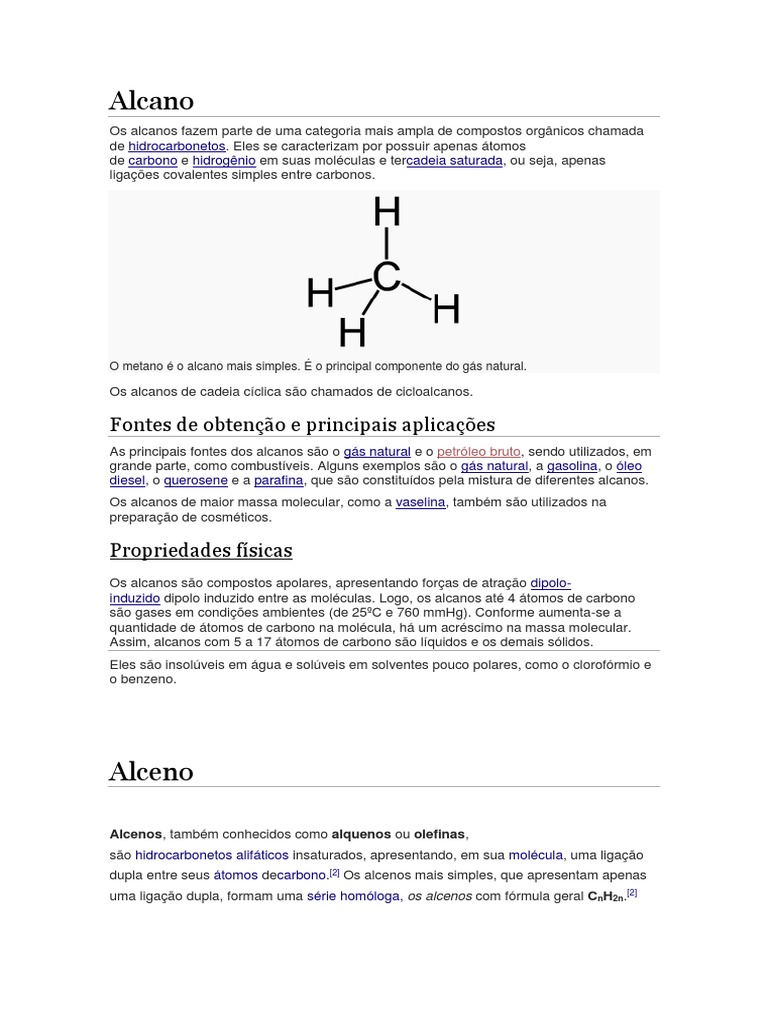 Os alcanos: estrutura, propriedades e aplicações dos hidrocarbonetos ...