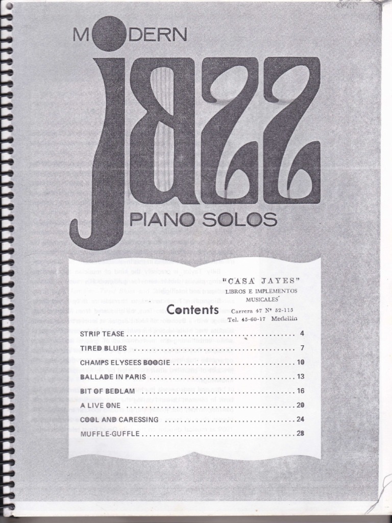 Modern Jazz Piano Solos I Philipp Libro I | PDF | Piano