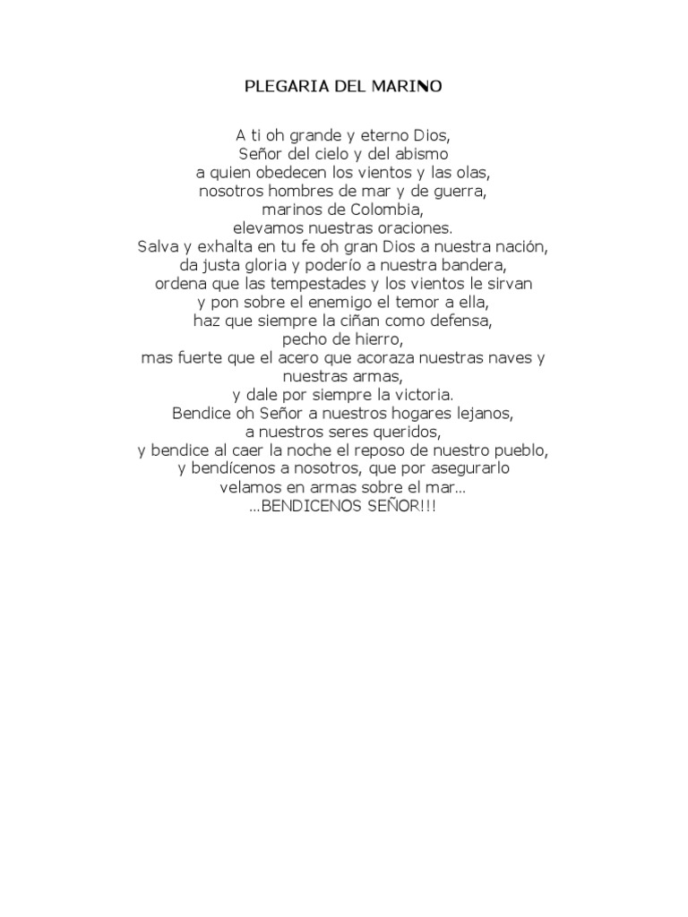 Plegaria Marino PDF | PDF