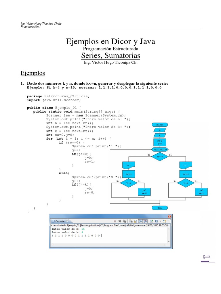 PRG1 Ejemplo Java Series Sumatorias PDF | PDF