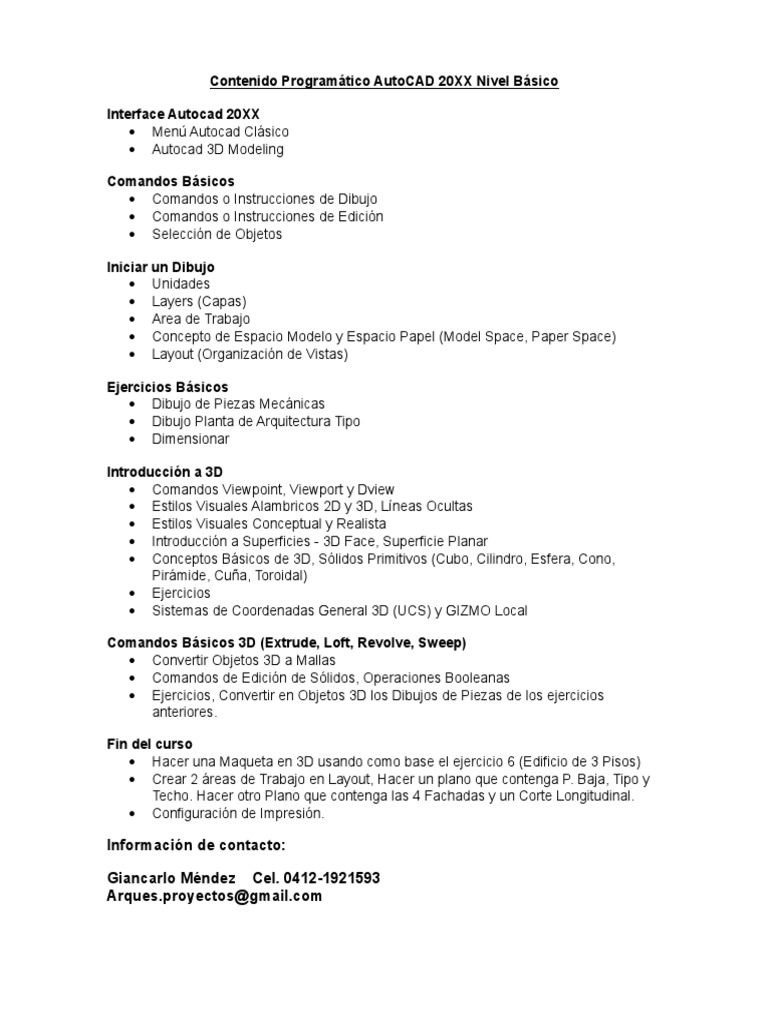 Contenido Programatico | PDF