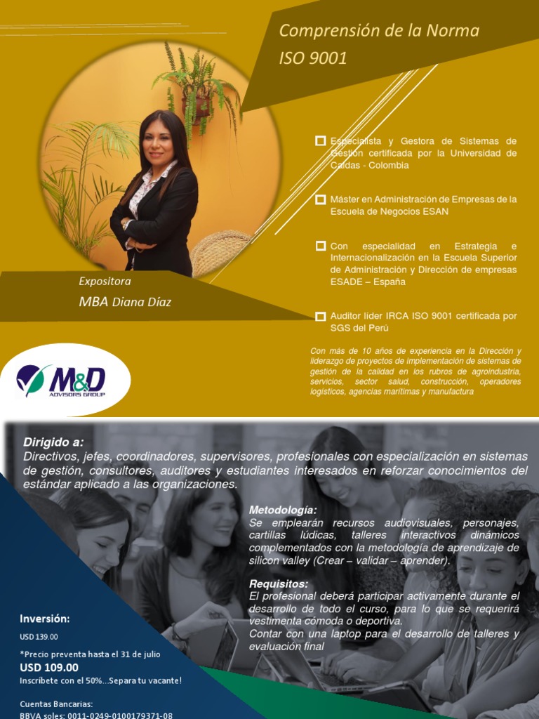 Flyer Curso Iso 9001 | PDF | Iso 9000 | Economias