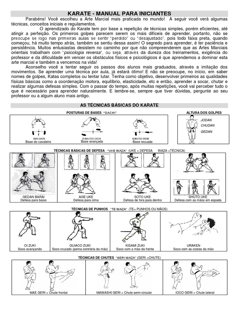 Karate Manual para Iniciantes 2015 PDF | PDF | Karatê | Shotokan