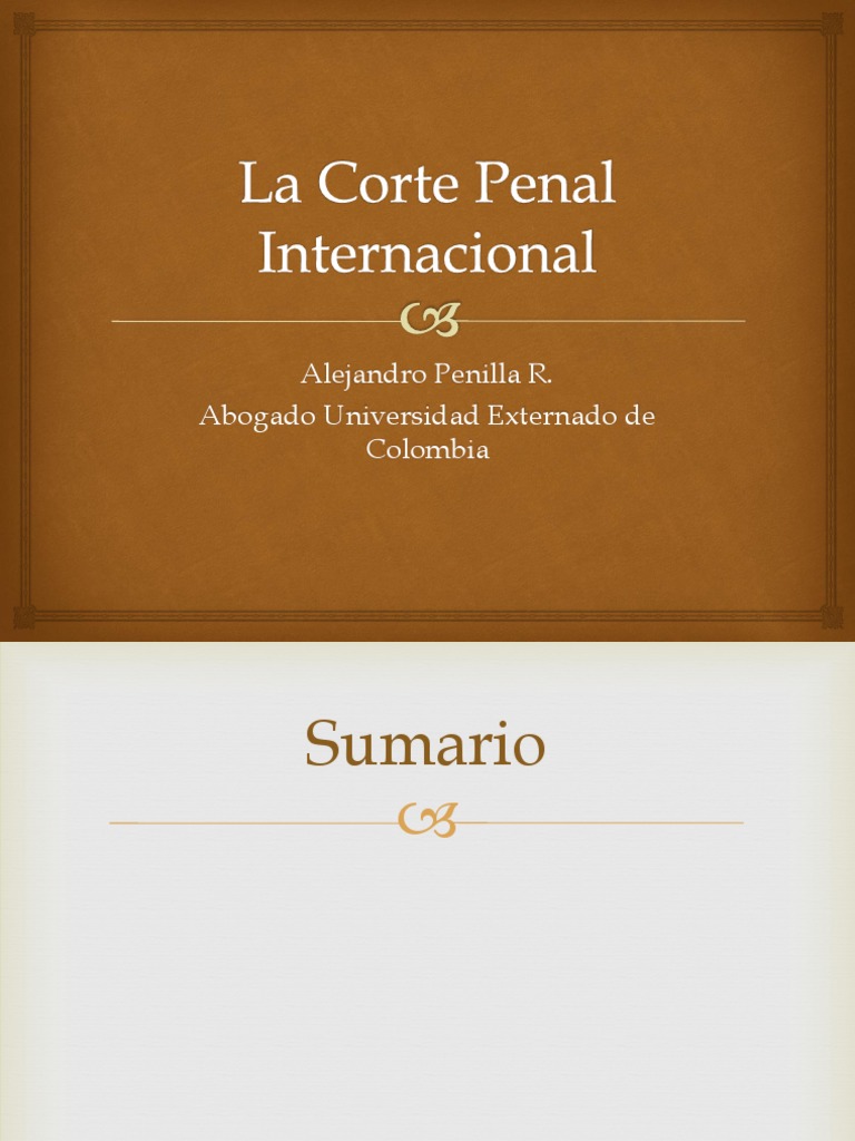 Esquema General Corte Penal Internacional | PDF | Corte Criminal Internacional | República ...