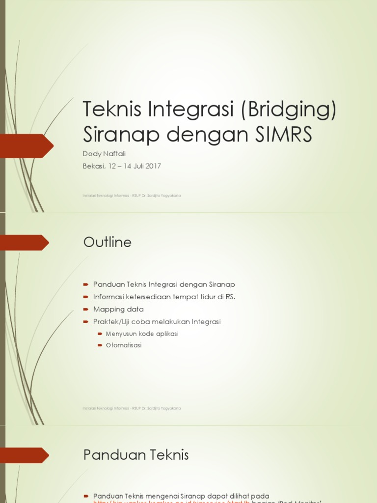 Teknis Integrasi Bridging Simrs | PDF