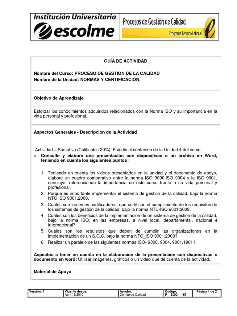 Iso 90001 | PDF | Gestión de la calidad | Organización internacional ...