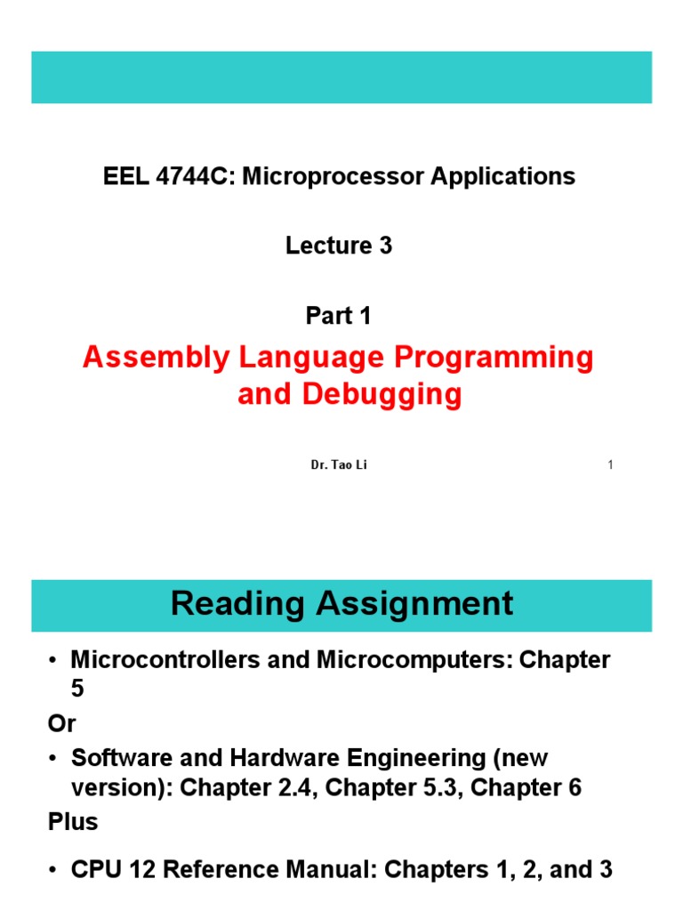 Basic Assembler | Download Free PDF | Assembly Language | Debugging