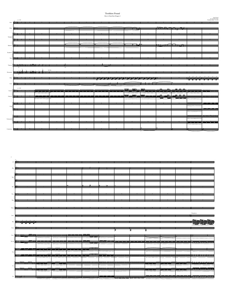 Toothless Found Score | PDF