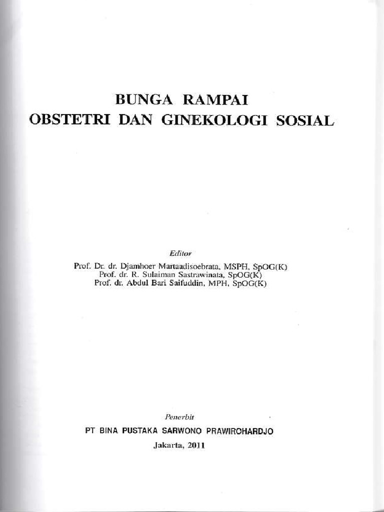 Bunga Rampai Obstetri Dan Ginekologi Sosial | PDF