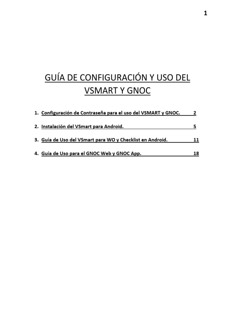 Guia de Usos GNOC y VSMART PDF | PDF | Contraseña | Red mundial