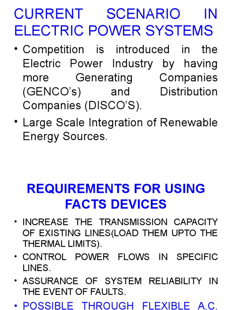 Current Scenario IN Electric Power Systems | PDF | Ac Power | Electric ...