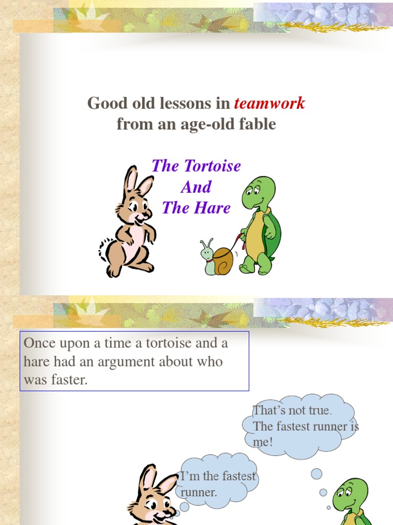 Teamwork 1. Hare N The Tortoise | PDF