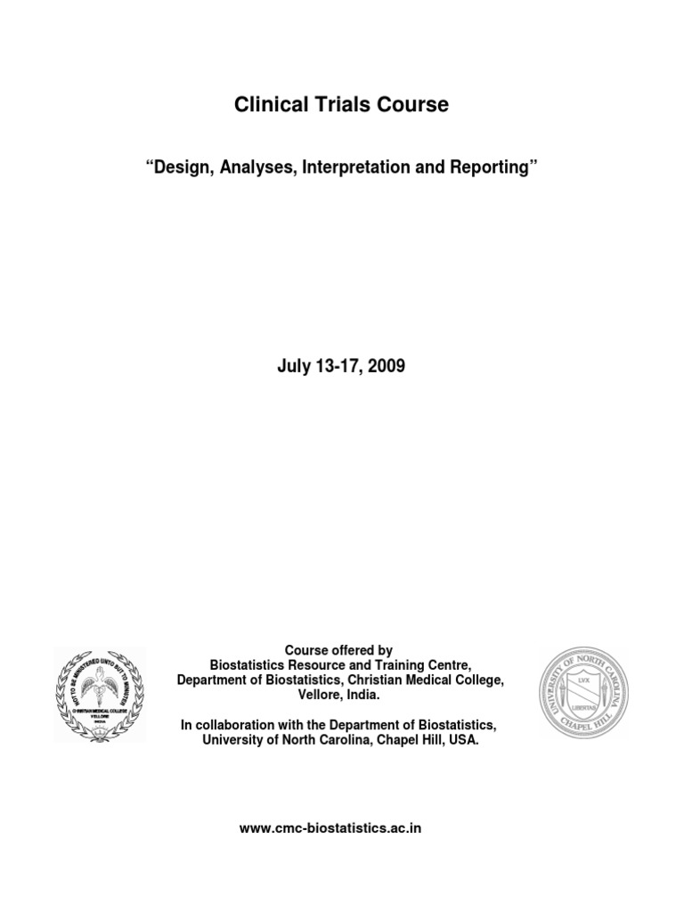 Clinical Trial Course Brochure | PDF | Evidence Based Medicine ...