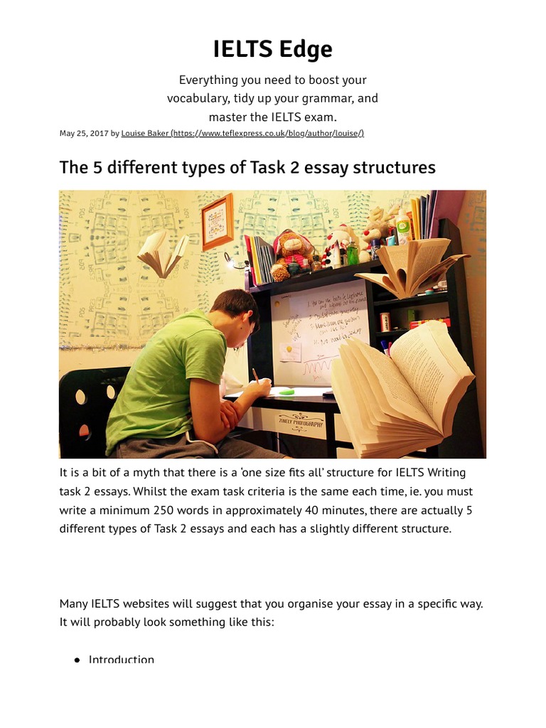 The 5 Different Types of Task 2 Essay Structures PDF | PDF ...