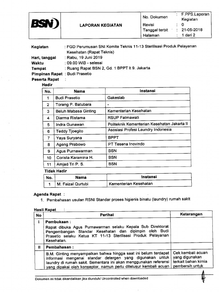 Surat Undangan BSN | PDF