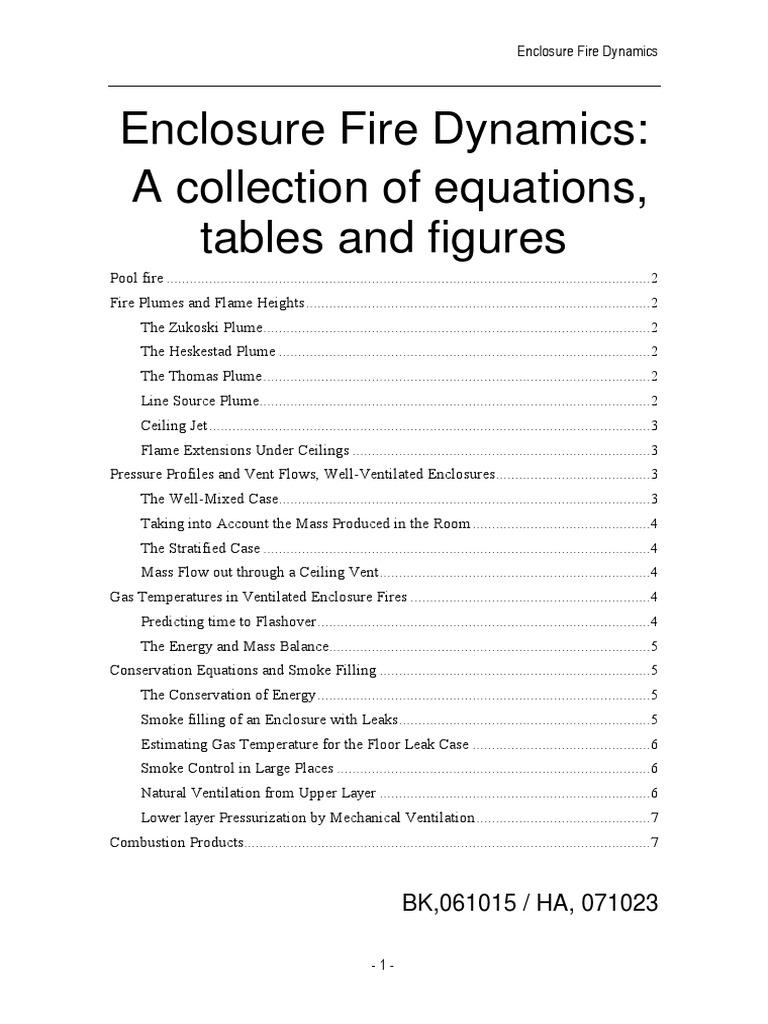 Fire Dynamics Equations: A Guide to Calculating Flame Heights, Plume ...