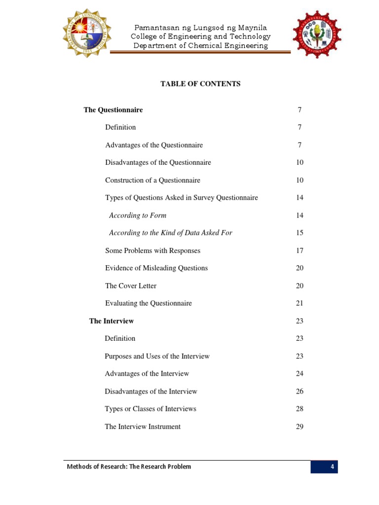 The Questionnaire | PDF | Questionnaire | Question