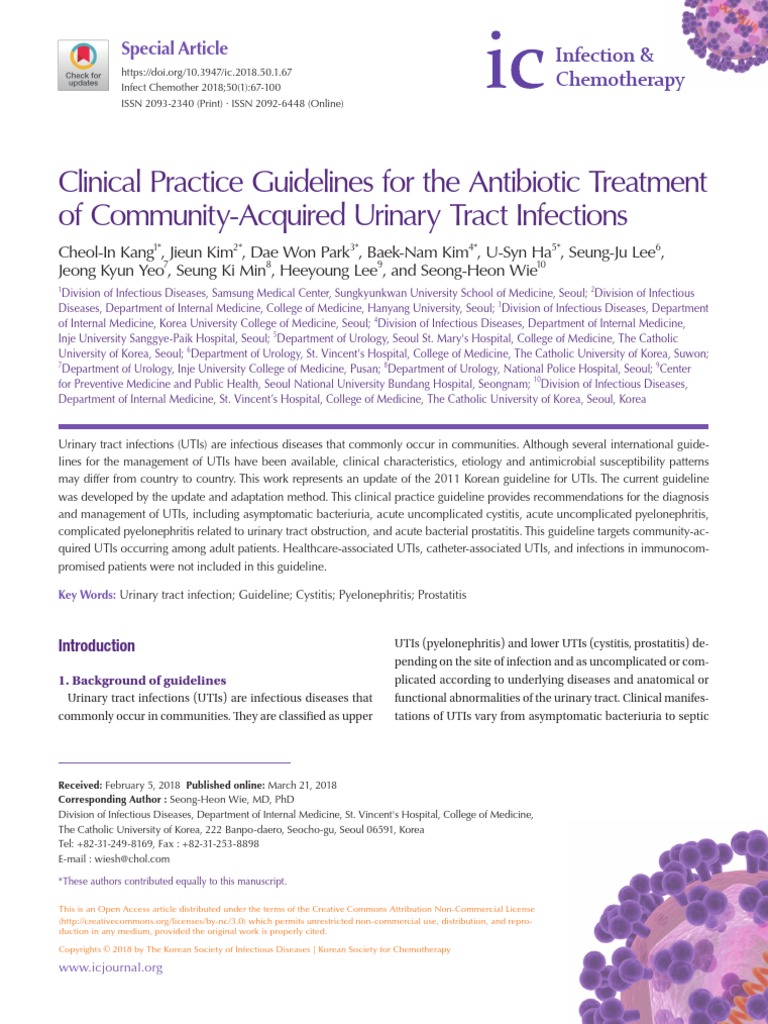 Clinical Practice Guidelines For The Antibiotic Treatment of Community ...