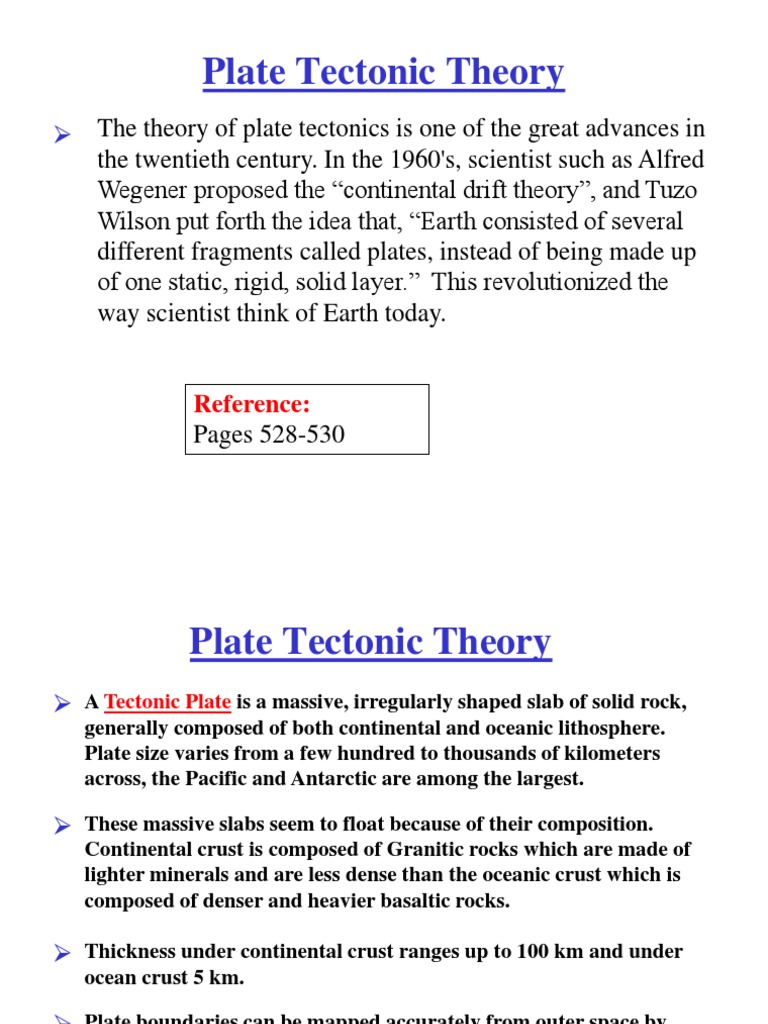 A Comprehensive Overview of Plate Tectonic Theory: Explaining the ...