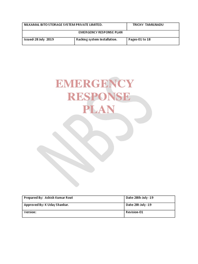 Emergency Response Plan | PDF | Earthquakes | Flood