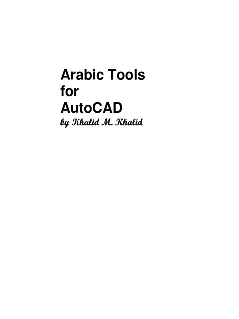 Arabic Tools For Autocad | PDF | Command Line Interface | Typefaces