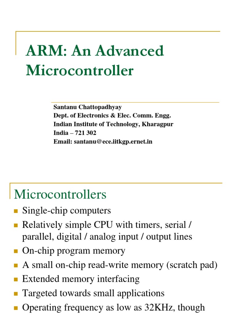 ARM: An Advanced Microcontroller | PDF | Arm Architecture | System On A ...