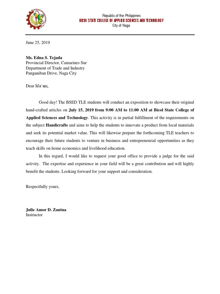 Dti Letter | PDF