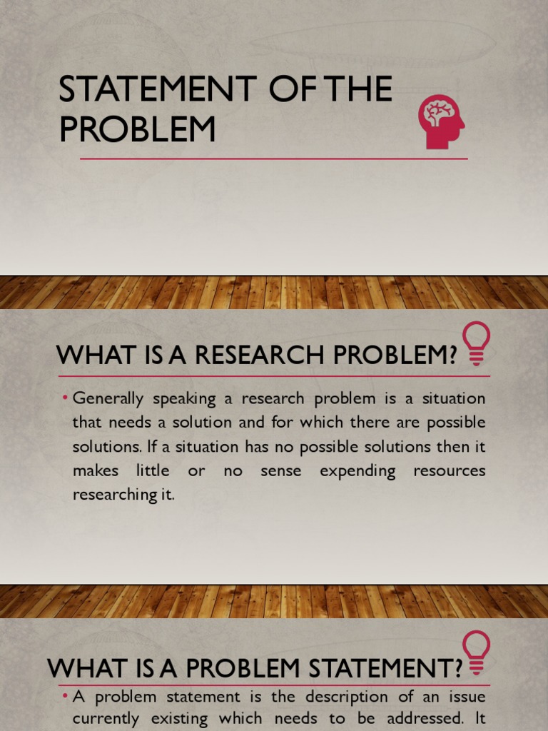 Statement of The Problem | PDF | Methodology | Cognitive Science