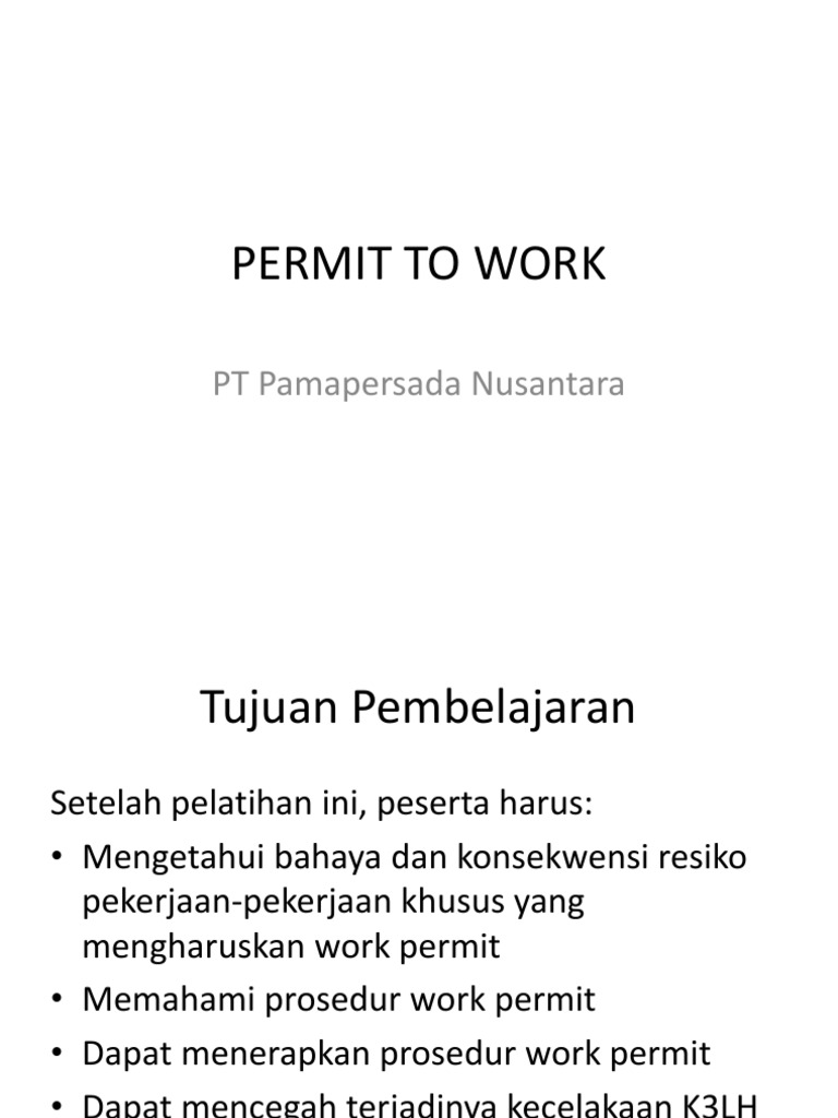 m19 Training Permit To Work Pama Rev00 | PDF