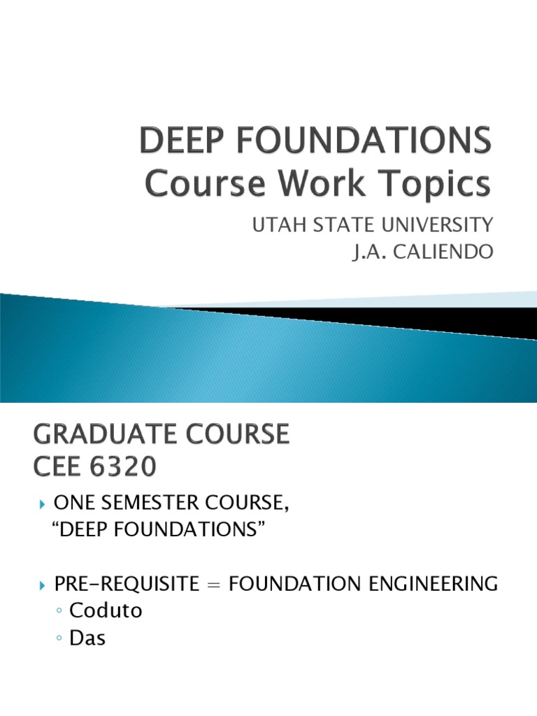Deep Foundation Course | Download Free PDF | Deep Foundation | Mechanical Engineering