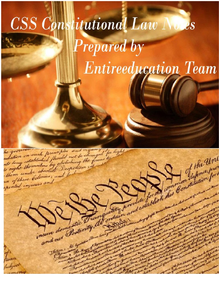 CSS Constitutional Law Notes | PDF | Parliamentary System | World Politics