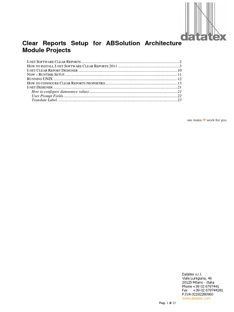 Clear Reports Setup For 11-12 | PDF | Metadata | Typefaces