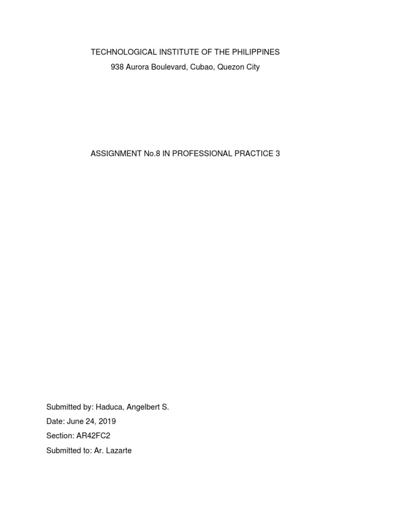 Technological Institute of The Philippines2 | PDF | Construction ...