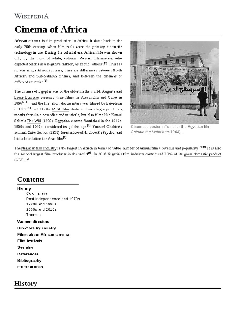 Cinema of Africa | PDF | Cinema