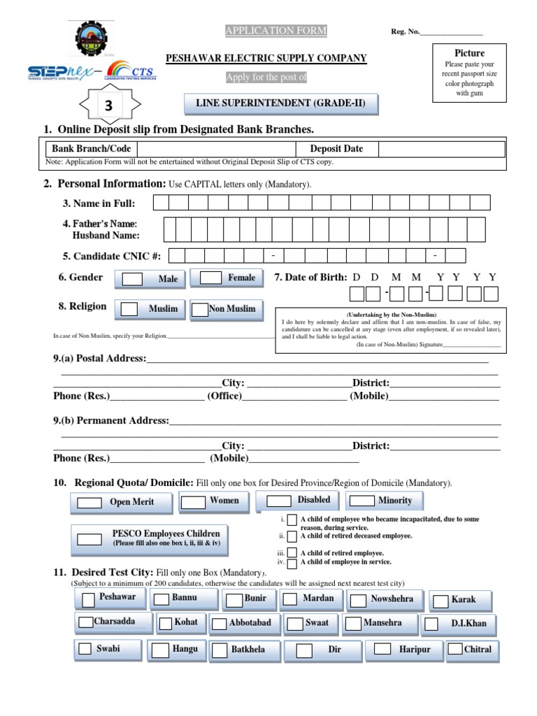 Line Superintendent Grade II Bs 14 | PDF | Academic Degree ...