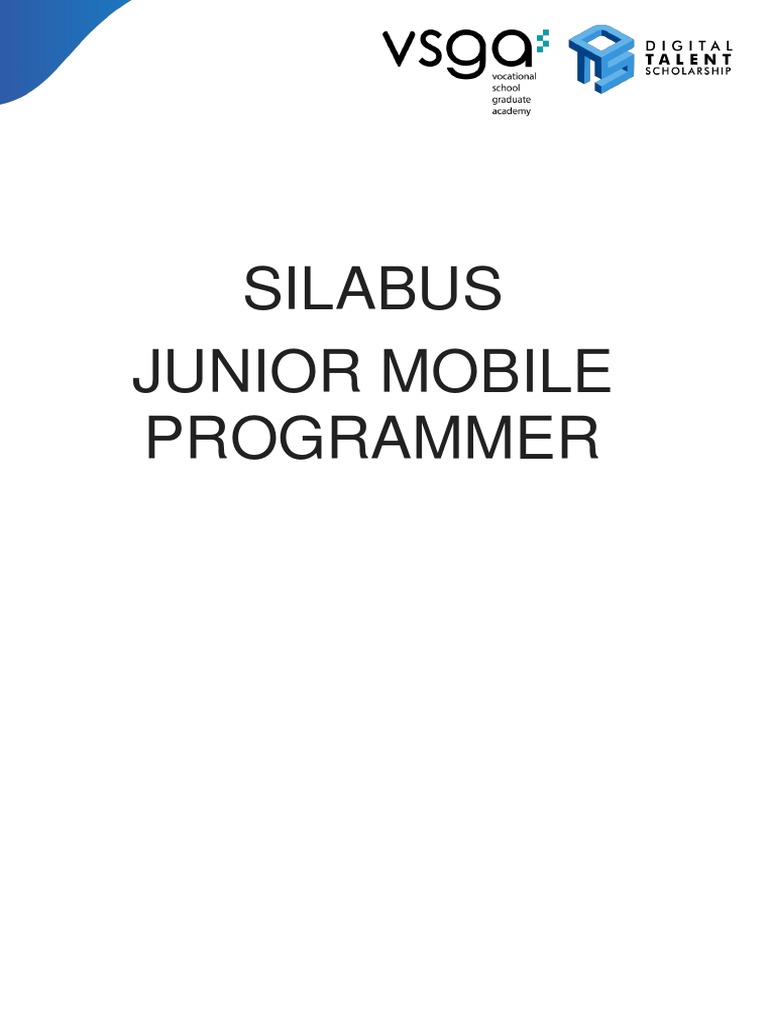 Silabus VSGA Junior Mobile Programmer Lengkap - 180619 | PDF
