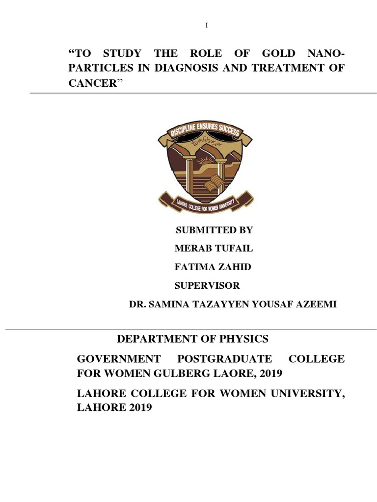 Merab Work | PDF | Nanoparticle | Sarcoma