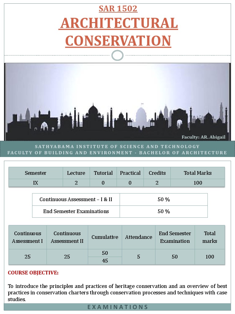 Architectural Conservation | PDF | Cultural Heritage | Archaeology