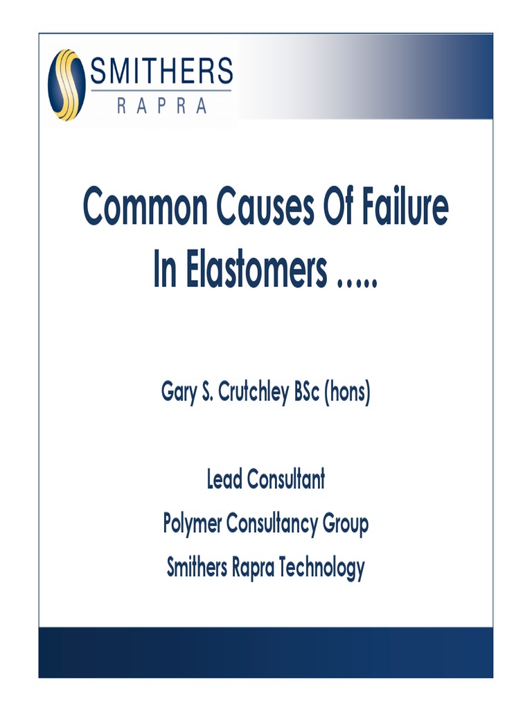 Rubber Elastomeres-Failure Analysis | PDF | Elastomer | Wear