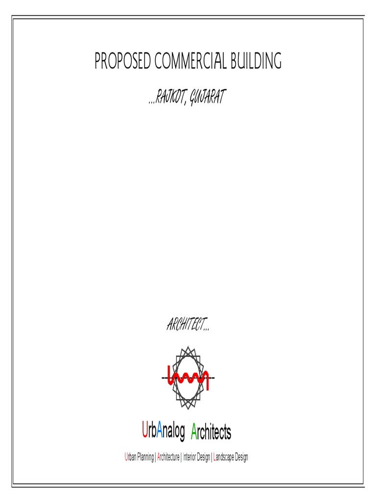 Proposed Commercial Building: ... Rajkot, Gujarat | PDF | Architectural ...