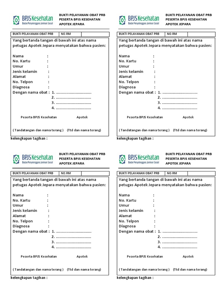 Tanda Tangan Obat Prolanis A4 | PDF