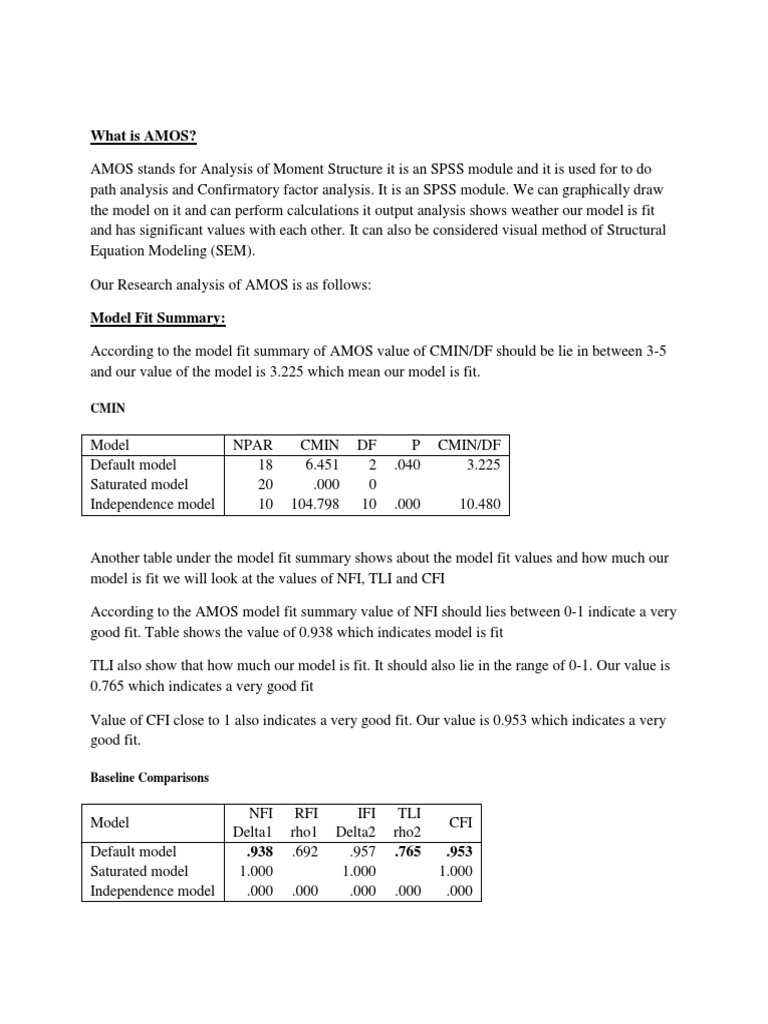 What Is AMOS | PDF | Factor Analysis | Infidelity