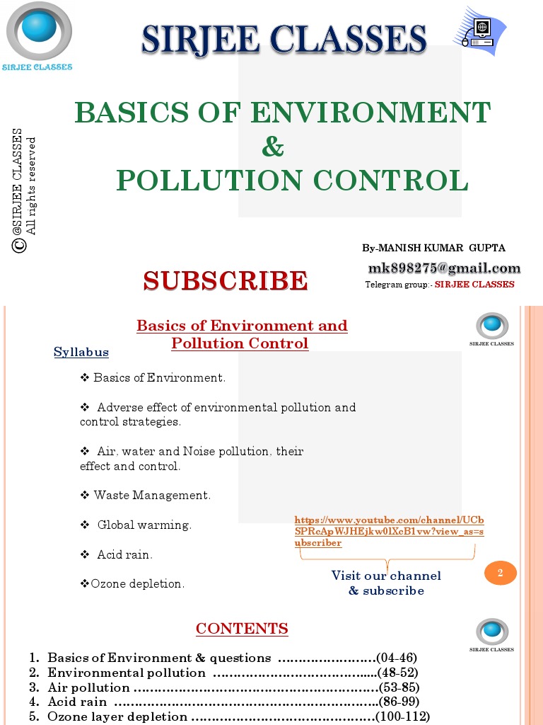 Basics of Environment | Download Free PDF | Smog | Atmosphere Of Earth