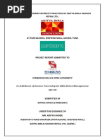 Pantaloons Internship Report Overview | PDF | Retail | Business Economics