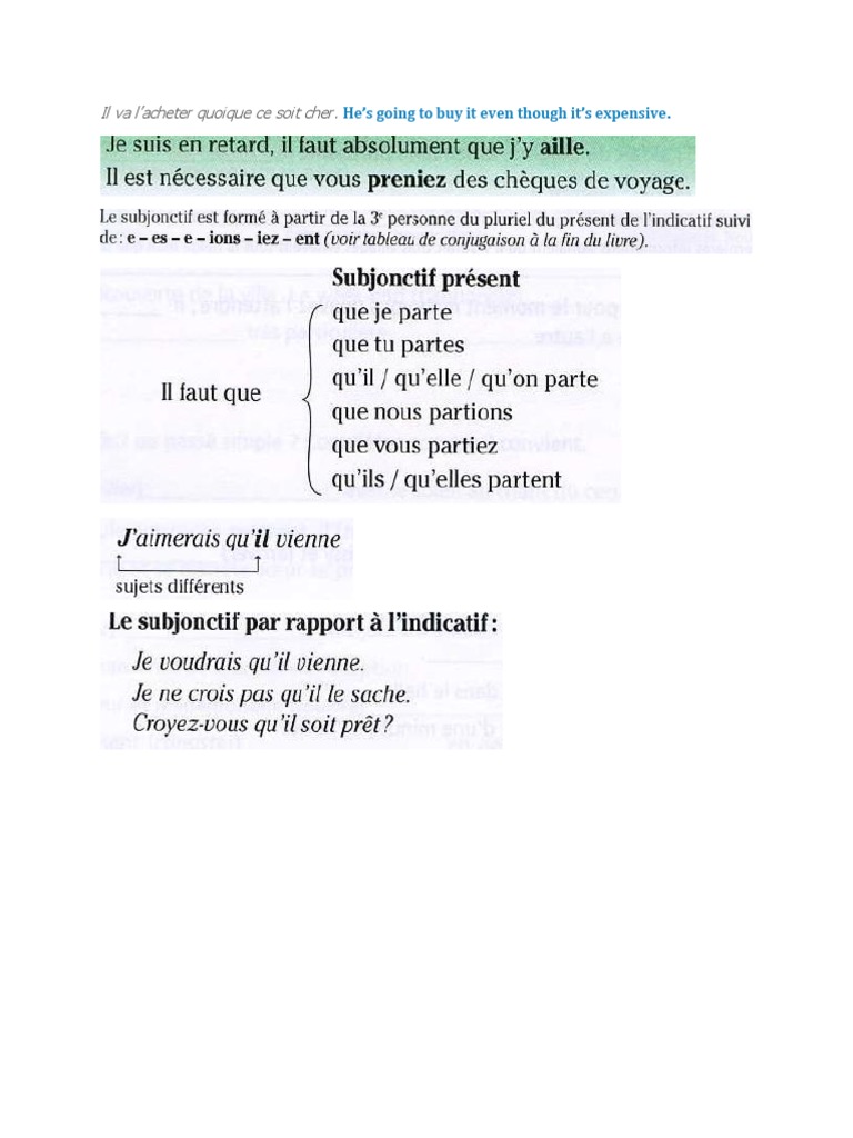 Il Va L'acheter Quoique Ce Soit Cher.: He's Going To Buy It Even Though ...